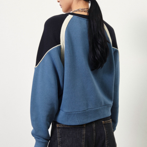 ba&sh | Sweaters | New Bash Brick Cotton Sweatshirt In Blue | Poshmark